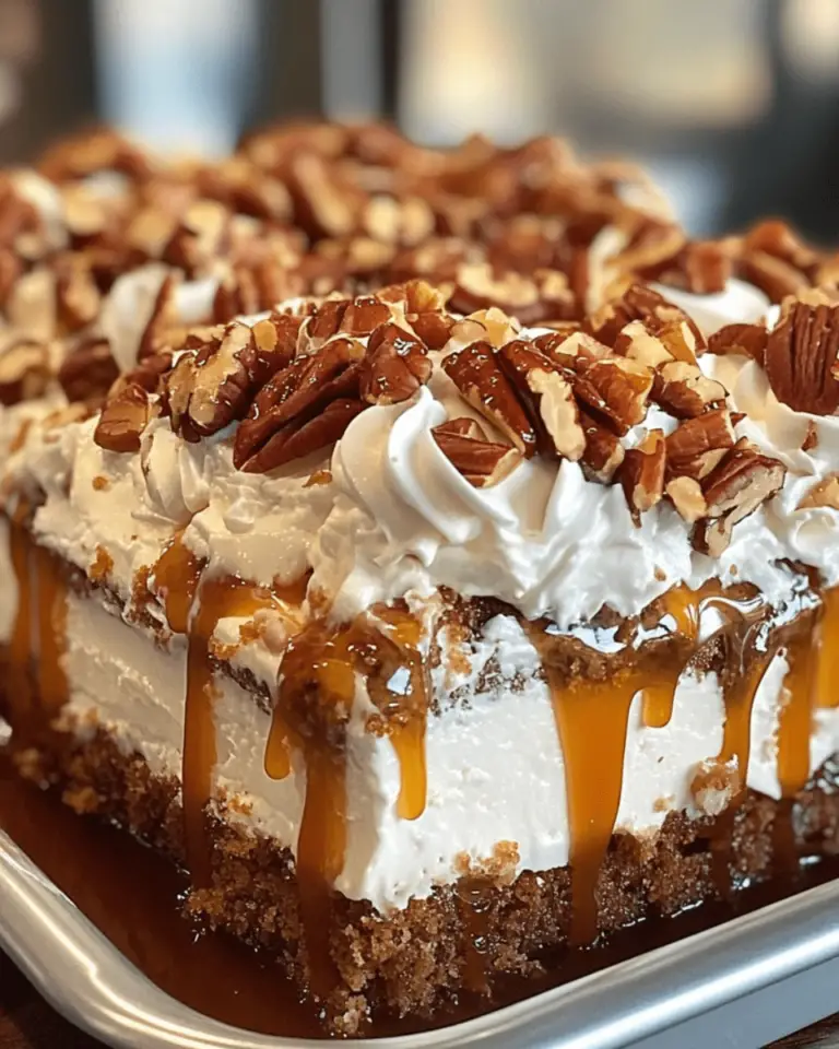Butter Pecan Praline Poke Cake