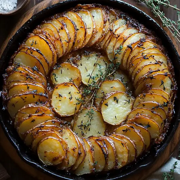 Crispy Balsamic-Thyme Potato Torte