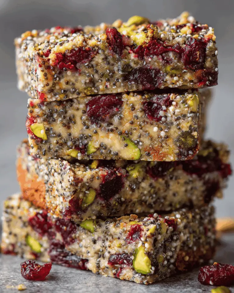 Pistachio Cranberry Chia Bars: A Healthy No-Bake Snack